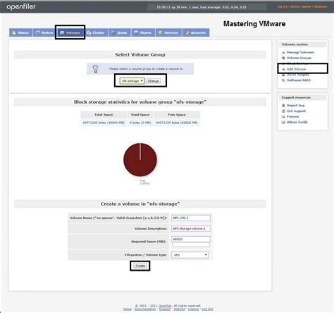 Configure Nfs Storage In Openfiler Mastering Vmware