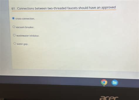 61 Connections Between Two Threaded Faucets StudyX