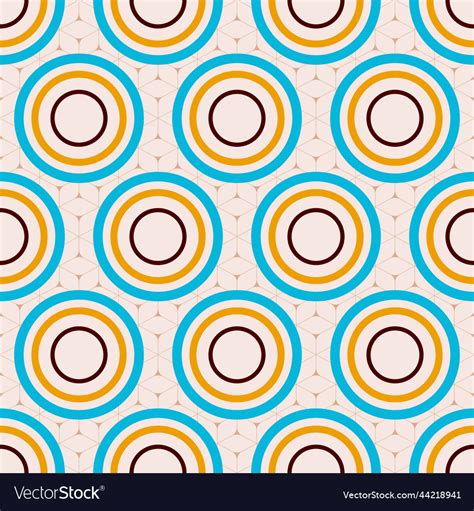 Abstract Geometric Seamless Pattern With Color Vector Image