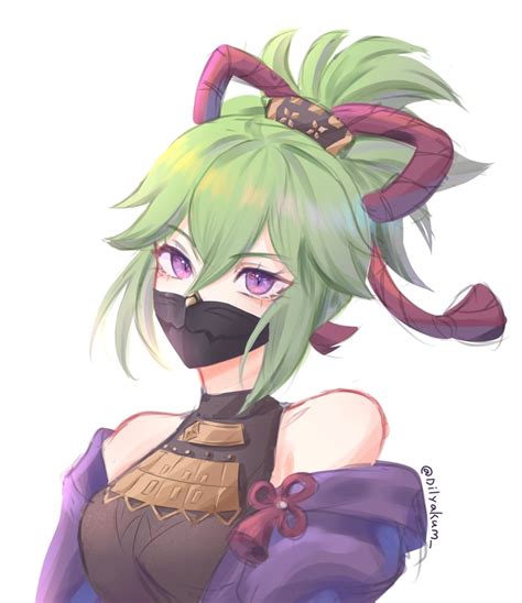 Kuki Shinobu Genshin Impact Drawn By Dilyakum Danbooru