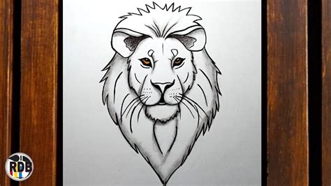 How To Draw An Easy Lion Picture Drawing A Lion Picture Step By
