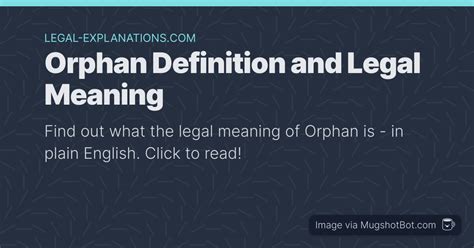 Orphan Definition What Does Orphan Mean