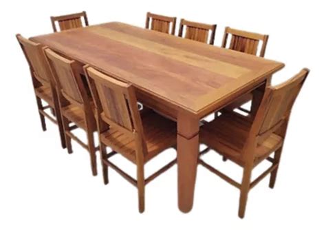 Mesa Jantar m Cadeiras Madeira Maciça Peroba Rosa