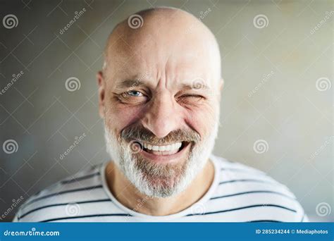 Emotional Mature Man Stock Photo Image Of Happy Smile 285234244