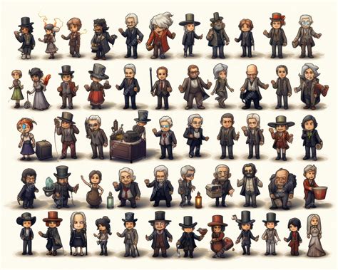 Premium Photo Game Character Sprite Sheet Of Npc Illustration