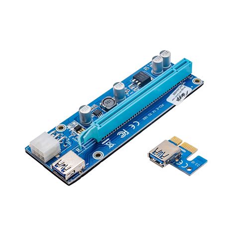 قیمت خرید و فروش رایزر کارت گرافیک تبدیل Pci Express 1x به 16x مدل 009s Blue کریپتالین
