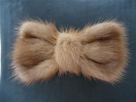 Original Fur Bow Tie Beige Bow Tie Wedding Bow Tie T For Man Etsy