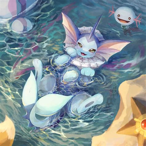 Eevee Vaporeon Milotic Wooper Quagsire And 1 More Pokemon Drawn