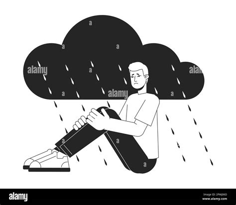Seasonal Affective Disorder Bw Concept Vector Spot Illustration Stock
