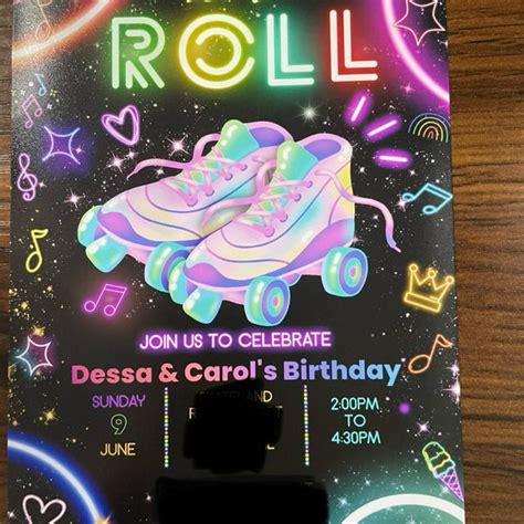 Editable 90s Birthday Party Invitation Back To The 90s Neon Party Glow