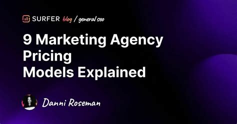 9 marketing agency pricing models explained