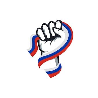 Флаг россии на белом | Премиум векторы