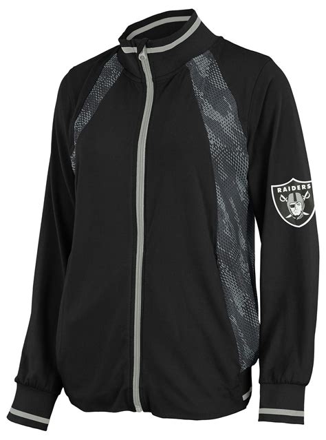 Zubaz Nfl Womens Las Vegas Raiders Elevated Full Zip Viper Accent Jac