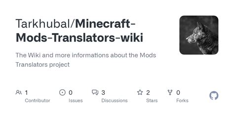 Github Tarkhubal Minecraft Mods Translators Wiki The Wiki And More