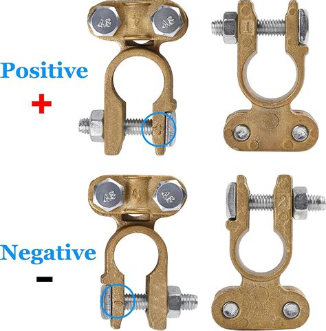 Marine Car Truck Battery Clamps Brass Battery Terminal Connectors
