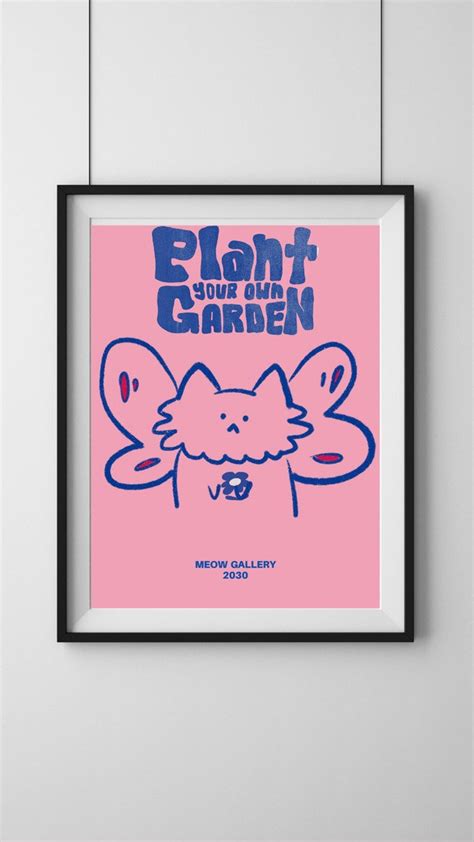 Catbug Digital Wall Art Print Funny Catbug Poster Cute Catbug