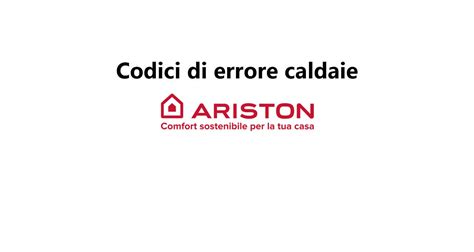 Codici Di Errore E Problemi Caldaie Ariston Digital Clima
