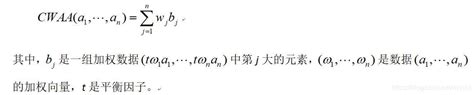 基于cwaa算子（组合加权算术平均算子）的多属性决策方法与matlab应用 cwaa集结算子 csdn博客