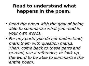 Annotate A Poem By Linda Rickman TPT