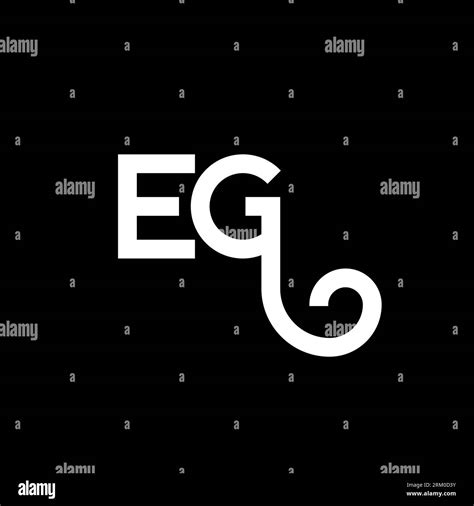 Eg Letter Logo Design On Black Background Eg Creative Initials Letter