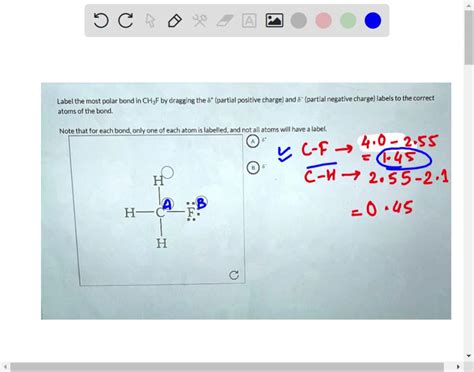 Solved Label The Most Polar Bond In Ch3oh By Dragging The Î´ Partial