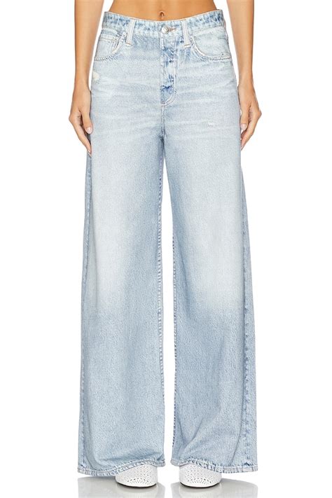 Rag And Bone Miramar Sofie Wide Leg Ankle Pant In Meadow Blue Revolve