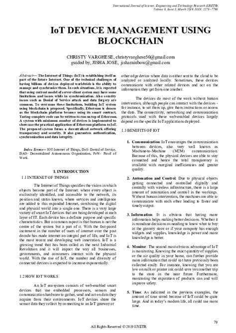 pdf iot device management using blockchain