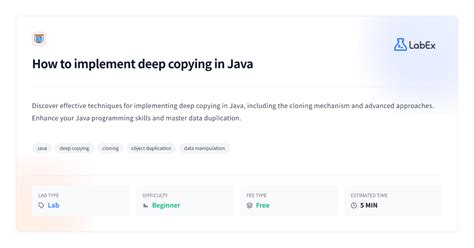 How To Implement Deep Copying In Java Labex