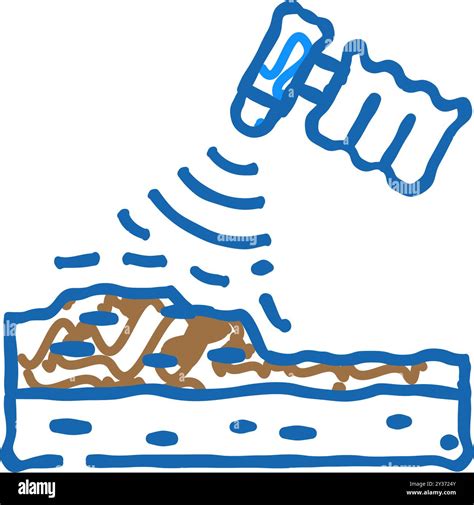 Geotechnical Analysis Hydrogeologist Doodle Icon Sketch Vector
