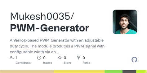 GitHub Mukesh PWM Generator A Verilog Based PWM Generator With An Adjustable Duty Cycle