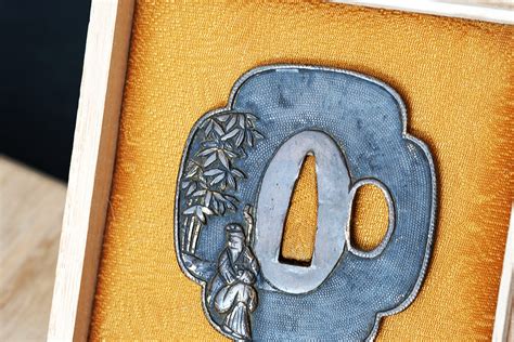 Tsuba Mokko Gata Takabori Edo Period