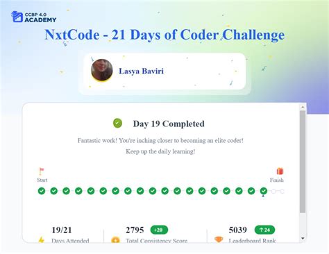 Lasya Baviri On Linkedin Nxtcode Nxtwave Ccbp Ccbpaccademy
