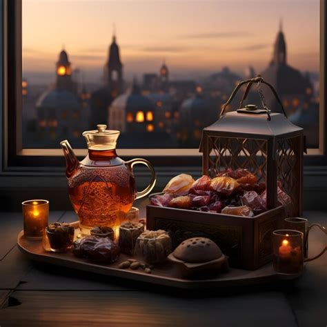 Premium Photo Food Feast Featuring Iftar And Sahoor Delights During