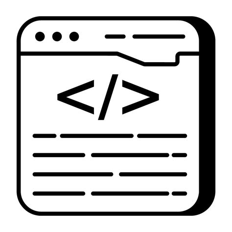Unique Design Icon Of Web Coding Vector Art At Vecteezy