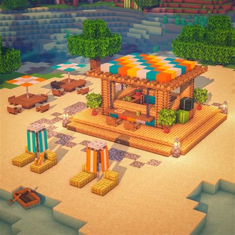 Get More From Zaypixel On Patreon Minecraft Beach House Minecraft