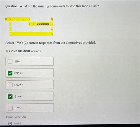Solved Question What Are The Missing Commands To Stop This Chegg