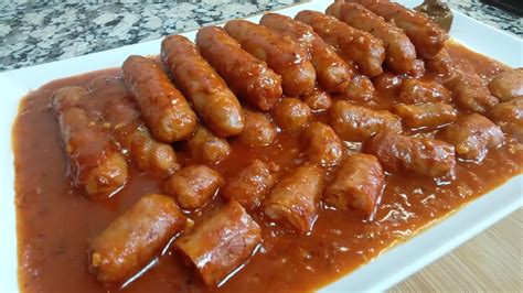 SALCHICHAS EN SALSA una delicia que os encantará la receta de mi