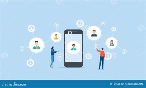 Business People Communication On Social Network Concept Stock Vector Illustration Of Concept
