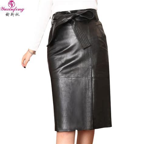 Buy Yuxinfeng S 4xl Women High Waist Pu Leather Skirt