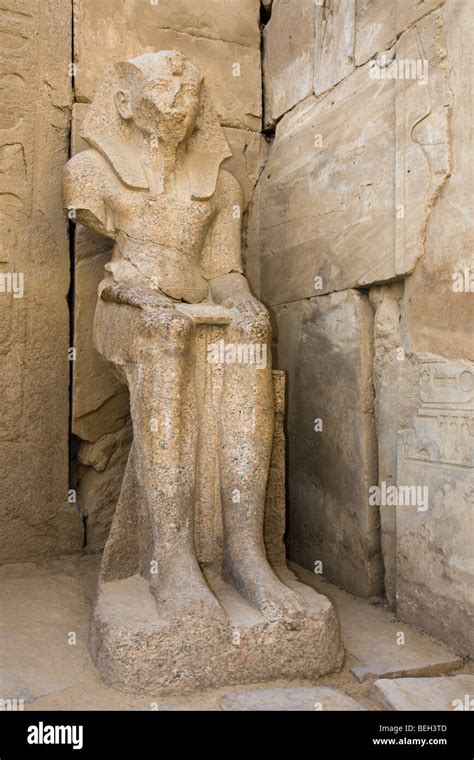 Statue Of Tuthmosis III Inside Karnak Temple Luxor Egypt Stock Photo Alamy