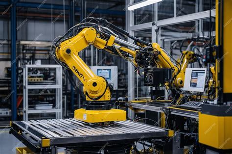 Smart Manufacturing Robotics Enhancing Efficiency And Productivity Premium Ai Generated Image