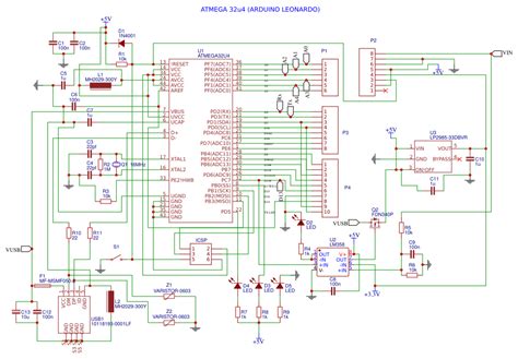 Arduino Leonardo Resources EasyEDA