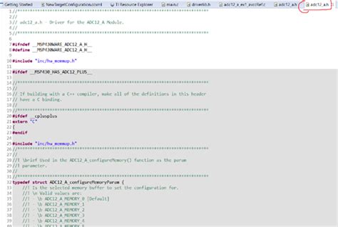 Msp430f5529 Ccs6中添加了库函数，但是adc12ah头文件不能用，其他时钟函数头文件都可以用 Msp 低功耗微控制器论坛 Msp 低功耗微控制器 E2e™ 设计支持