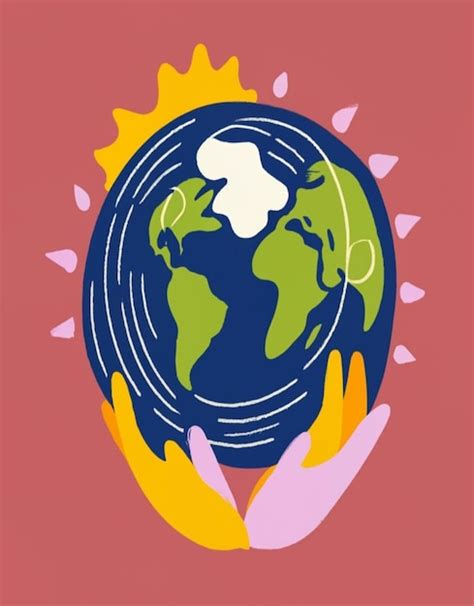 Изменение климата на векторном искусстве земли Премиум векторы