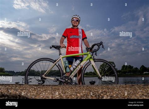 Mark Crowther Who Has Cycled To Every Luton Town 202324 Premier