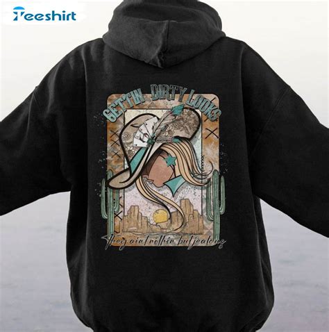 Dirty Looks Sweatshirt Concert Western Crewneck Short Sleeve