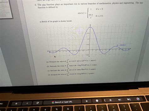 Solved Dhow 3 The Sinc Function Plays An Important Role In