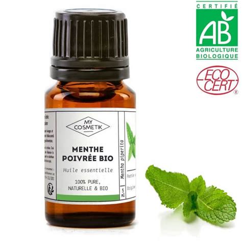 Huile essentielle de Menthe poivrée inde BIO propriétés et usages