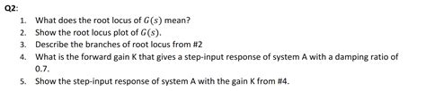 solved let the plant input and output be designated as f and