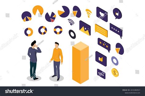 Business Analyst Isometric Flowchart Management Stock Vector Royalty